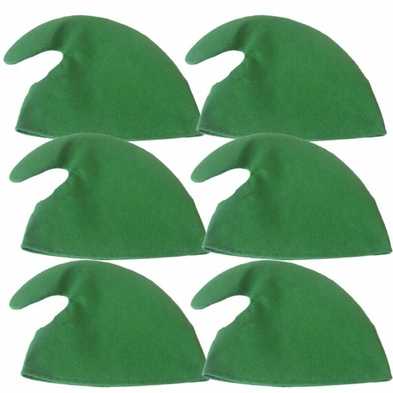 Рождественские эльфийские шляпы (6 шт.), Зеленый