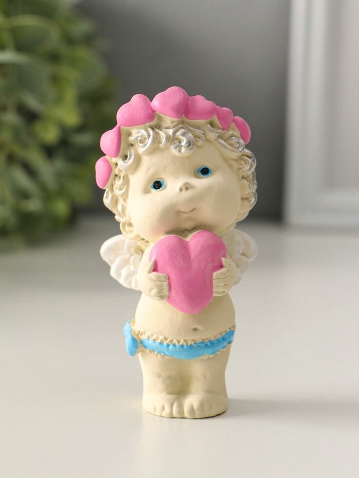 Фигурка Ангелочек с сердечком , 9.5 5хх4.5 см