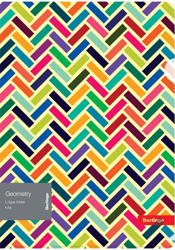 Комплект 72 шт, Папка-уголок Berlingo "Geometry", А4, 200мкм, с рисунком