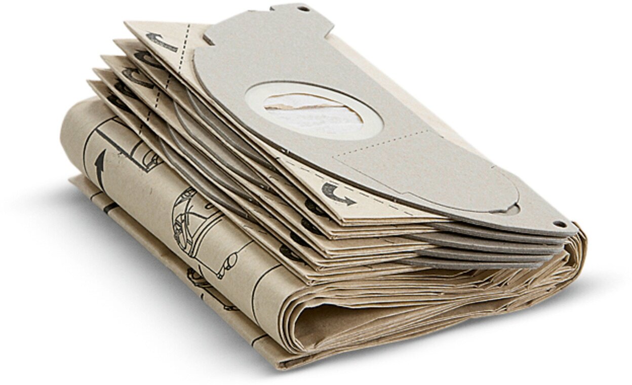 Бумажные фильтр-мешки Karcher (6.904-143.0) KFI 252 для пылесосов серии SE, WD 2 Premium, 5 шт