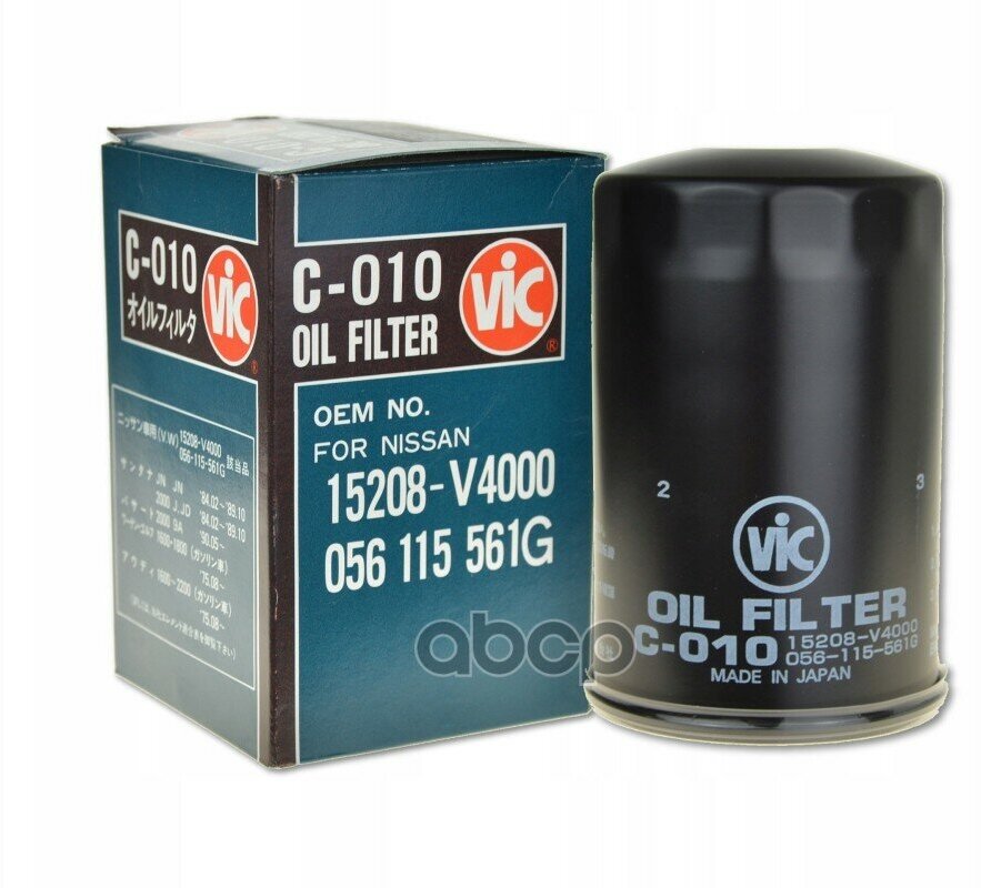 Vic Фильтр Масляный Yf 00-, Audi A4, A6, Vw Passat B5, B6, B7, Cc 1,6/1,8/2,0, Ford Fiesta, Focus I 1,3/1,6/1,8/2,0 VIC арт. C-010