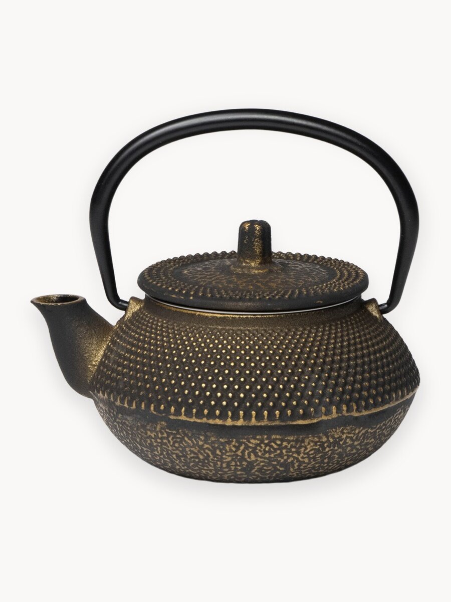 Чайник для плиты Доляна «Восточная ночь. Золото», 300 мл, с ситом, чугун, индукция, золотой