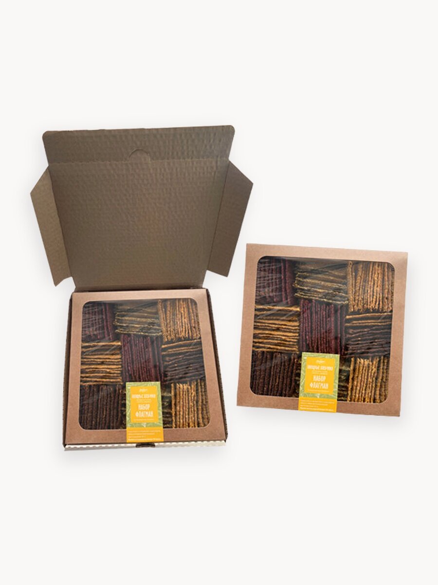 Цельнозерновые овощные хлебцы натуральные пять вкусов, набор Флагман