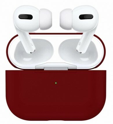 Чехол силиконовый для Airpods Pro 2, бордовый (5)