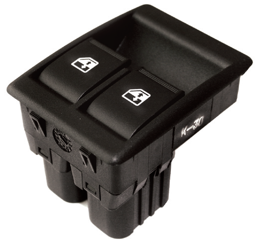 Блок управления стеклоподъемниками ВАЗ 2190 2 двери (он же 21214 до 06.2019г) (зеленая подсветка) (артикул CRTR0109983)