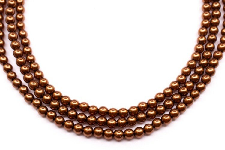 Жемчуг Preciosa, цвет 70818 коричневый, 3мм, 10шт