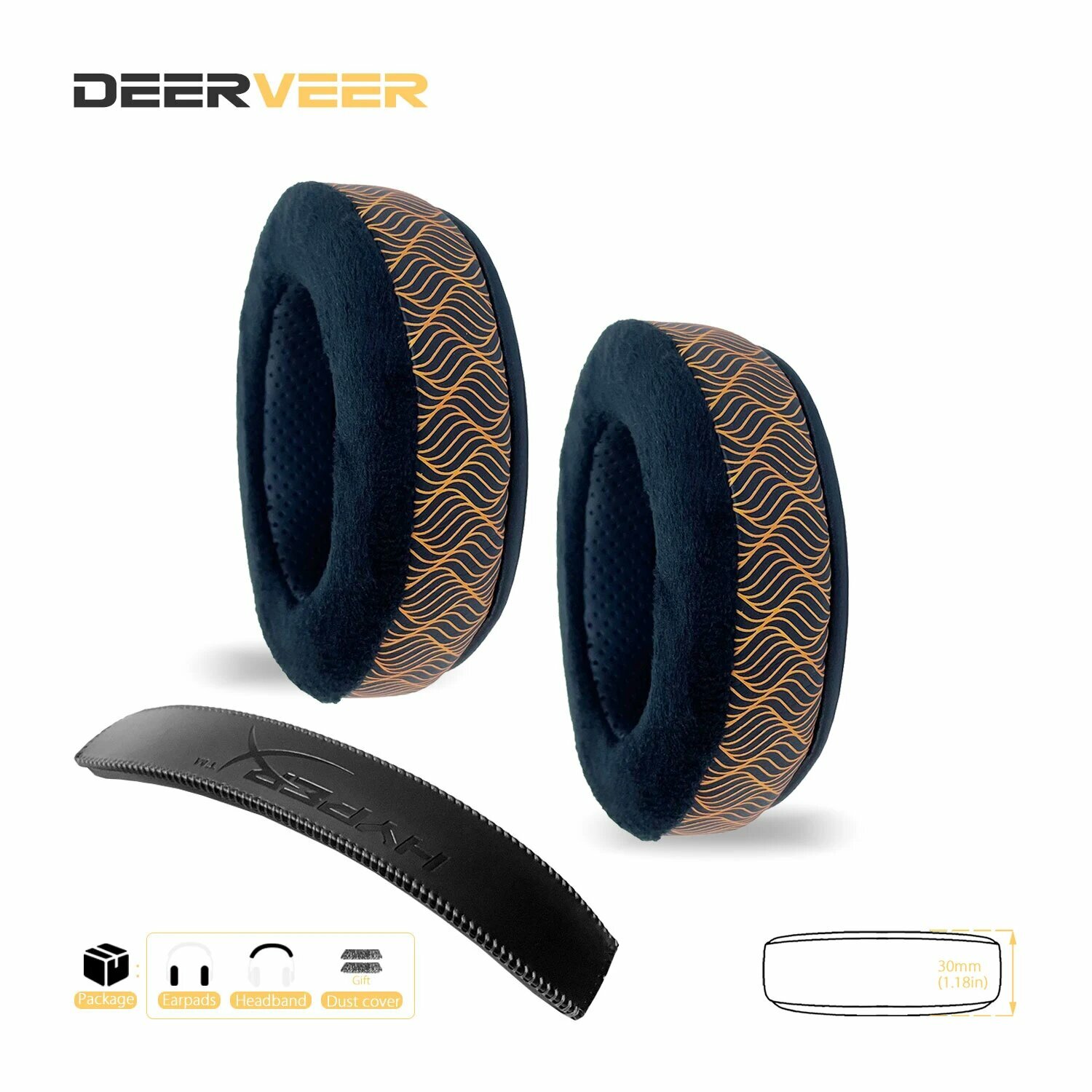 Амбушюры DEERVEER для HyperX Cloud Revolver, Цвет: 2, band2