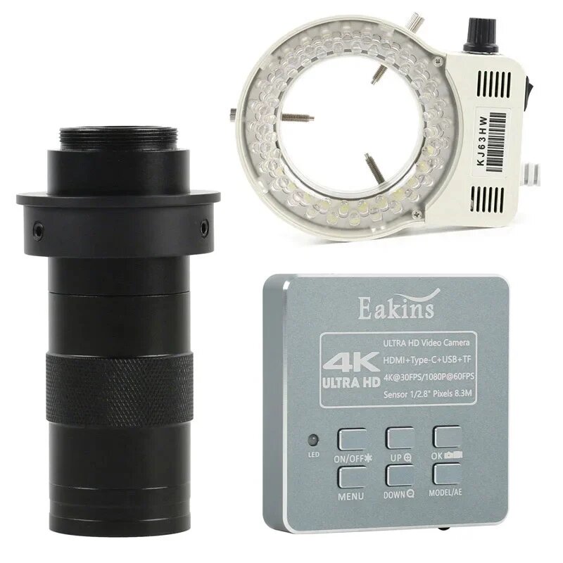 Eakins 8.3MP Full HD 4K USB HDMI Микроскоп New 130x