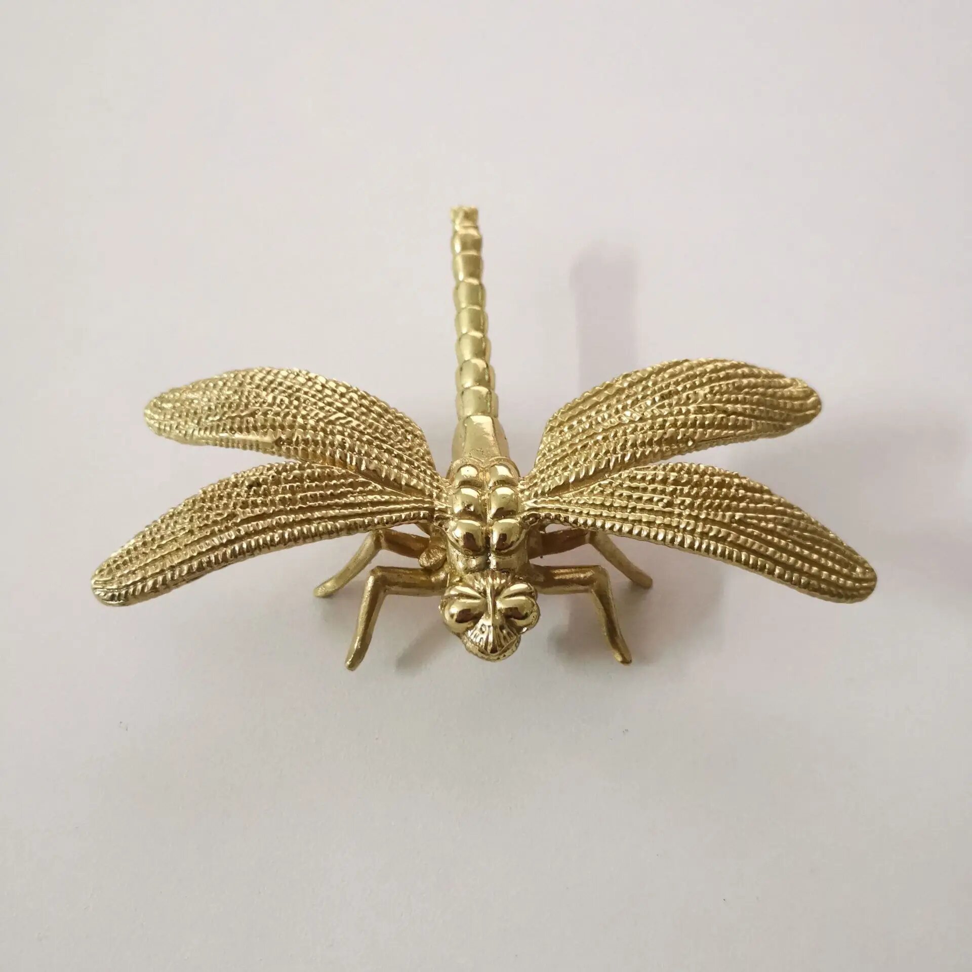 1 шт. стрекоза, латунная ручка, Чистый медный ящик, ручка для самостоятельной сборки, золотые ручки для мебели