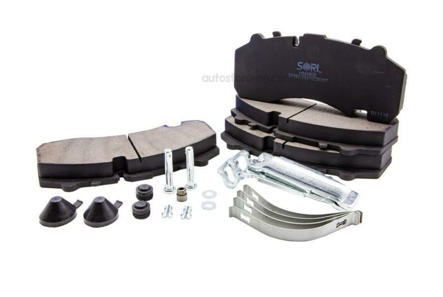 SORL HM4902AK007 Колодка тормозная BPW, KNORR SB4345 (дисковые) (4шт с уст. компл.) (29167) (SORL)!