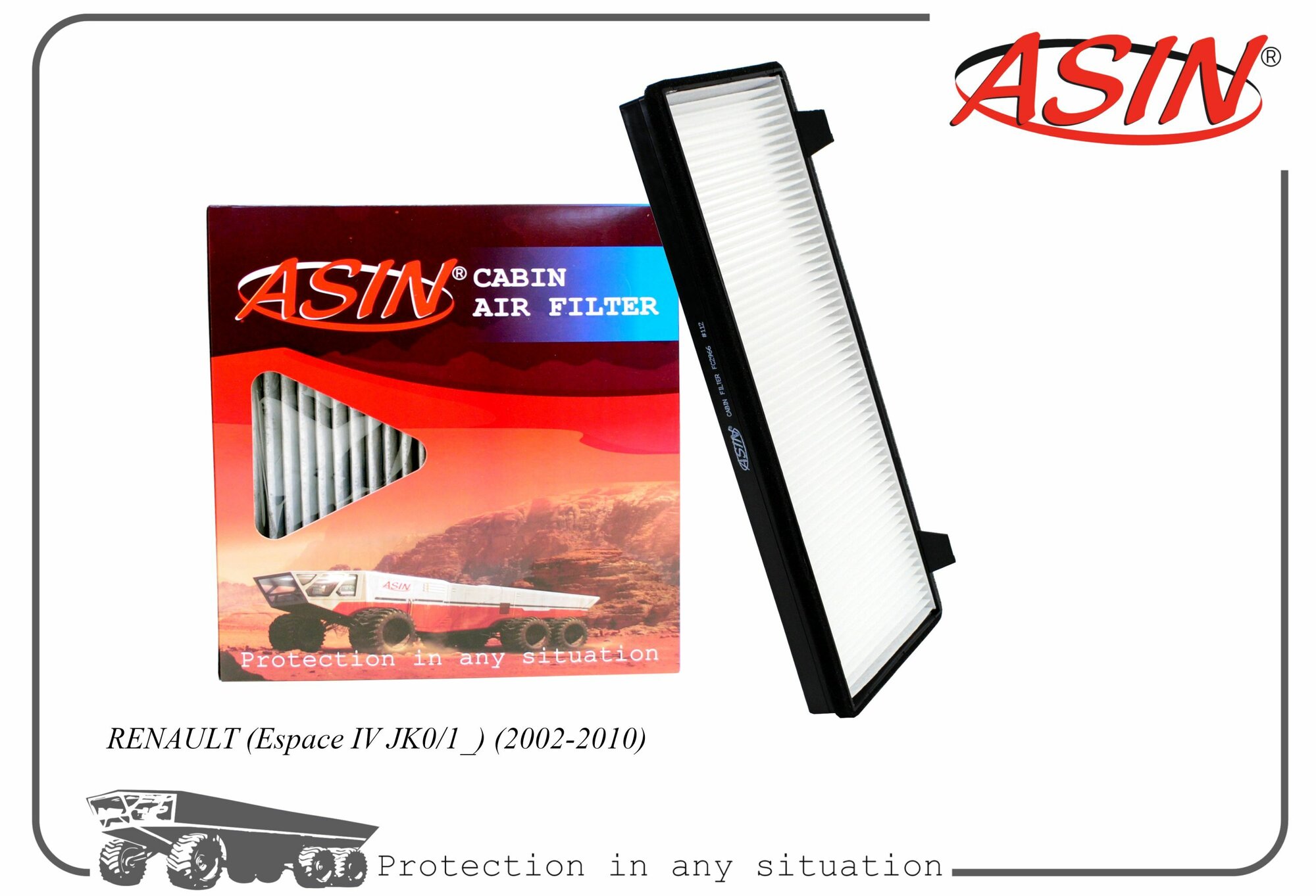 Фильтр салонный 7701056390 ASIN. FC2966 для RENAULT Espace IV JK0 1_ 2002-2010