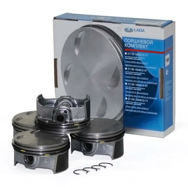 Поршневая группа кт. (4 шт.) 82,0 с кольцами ВАЗ-21126 группа А (фирм. упак. LADA)
