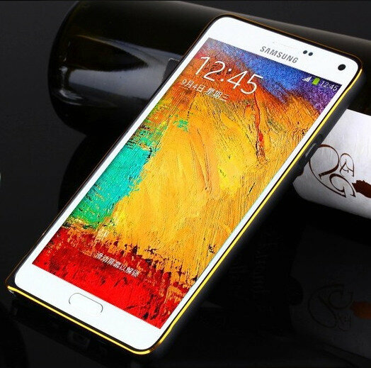 Бампер алюминиевый с золотой гранью IceFox для Samsung Galaxy E5 (SM-E500H)