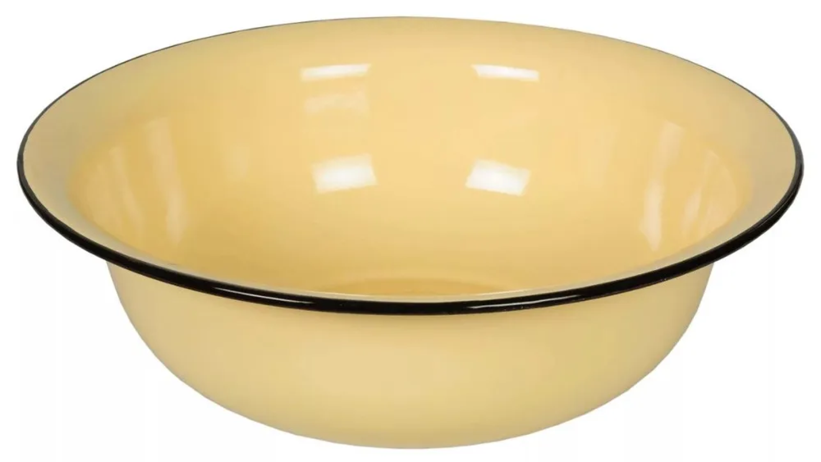 Таз эмалированный Керченский металлургический завод круглый, цвет слоновая кость, 450х450х140мм, объем 12л / товары для дома