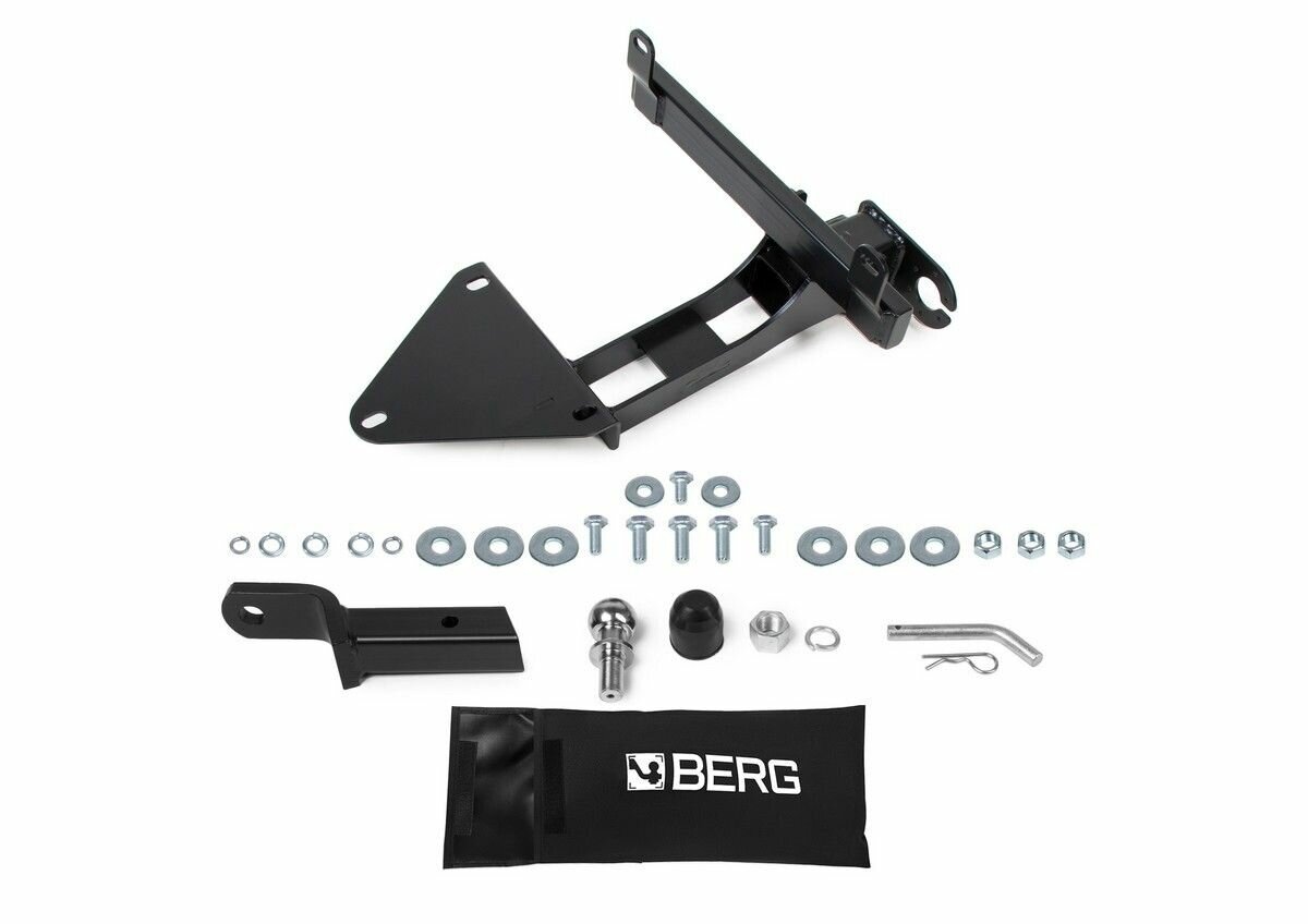 Фаркоп с элект. Smart, под квадрат для Lada Granta рестайлинг хэтчбек 2018-н. в./Kalina поколение хэтчбек 2013-2018, шар E, 900/75 кг, F.6017.001, Berg (паспорт, сертификат)