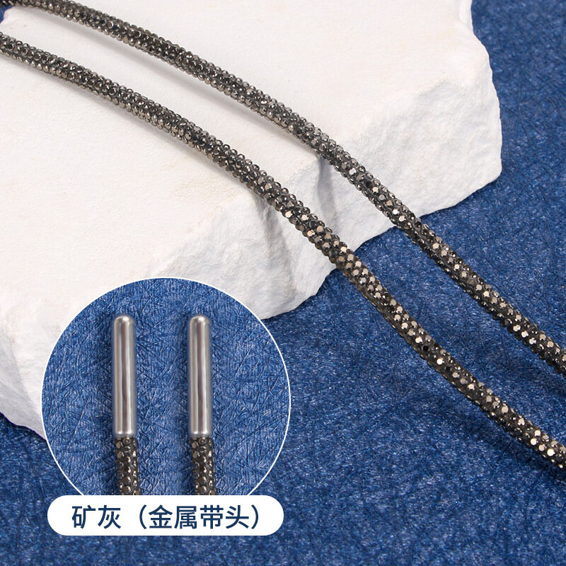 Шнурки "Круглые бриллианты", минерально-серые, 60см