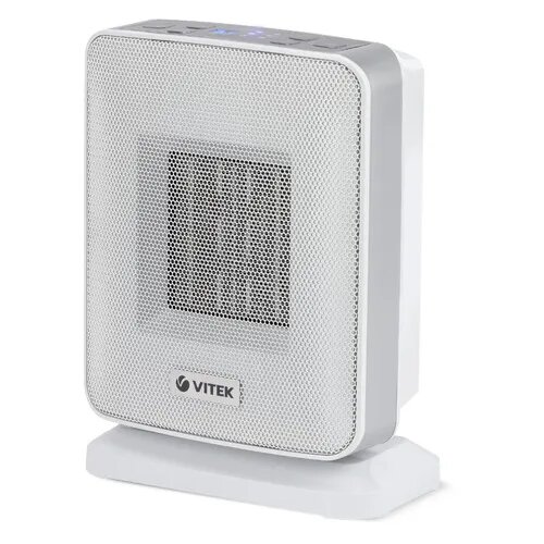 Тепловентилятор керамический Vitek VT-2052, 1500Вт, с термостатом, 2 режима, серый