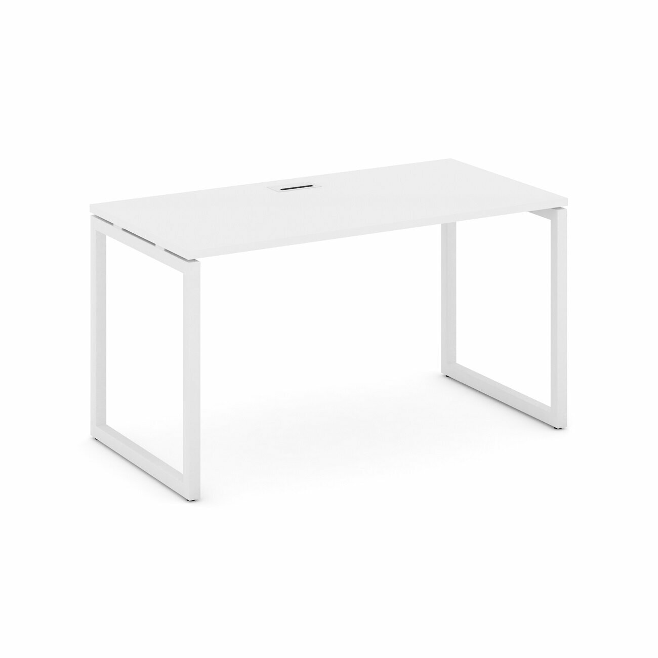 Стол письменный О-образный м/к (сечение 40х40) Стайл Проджект/Style Project Riva SN-4O. SP-021 Белый/Белый мет. 980*800*750