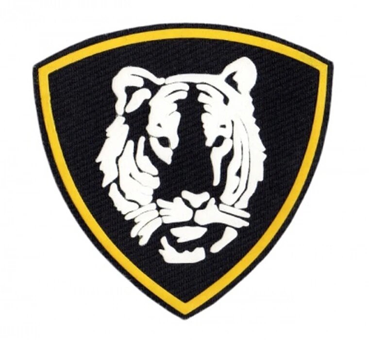 Шеврон ВВ МВД России "Тигр" кант желтый, вид 2, военная форма нашивки