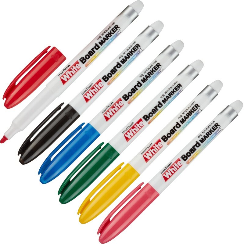 Набор маркеров для белых досок MunHwa 6 цветов, пулевидный стержень, 2 мм (FWBM6)