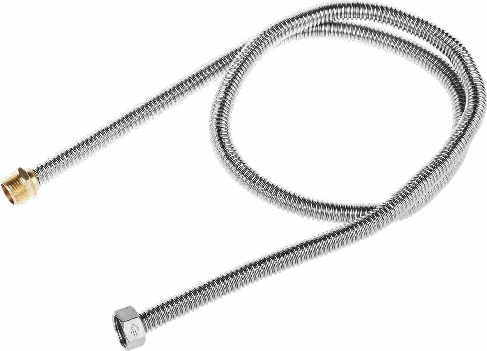 Сильфонная подводка для воды ЗУБР d1/2, 1.2 м, гайка-штуцер 51011-G/S-120