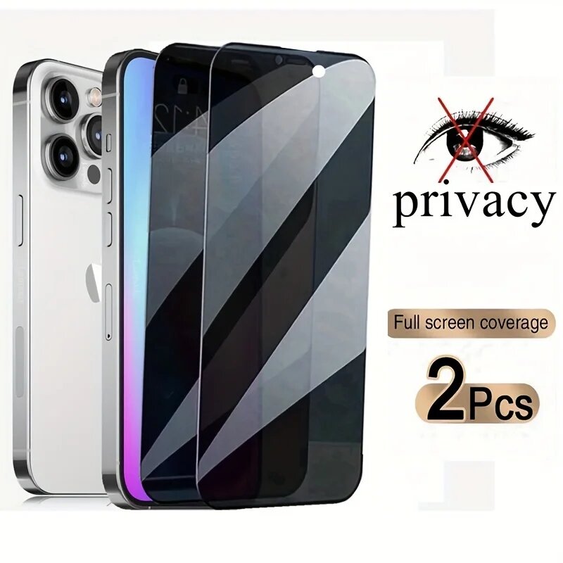 Антишпион закаленное стекло 2 шт. для iPhone XR