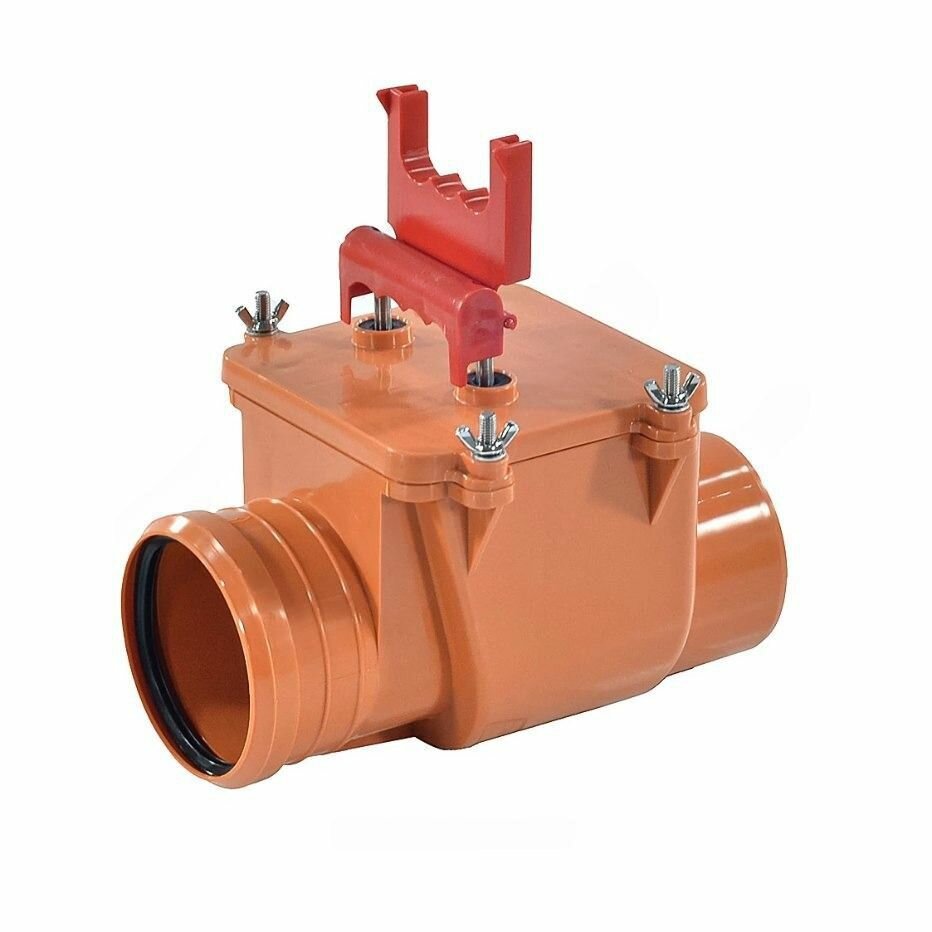 Клапан PP-H обратный канализационный коричневый для НПВХ и PP-H Дн 110 б/нап в/к ТП-85.100 Татполимер 101200017