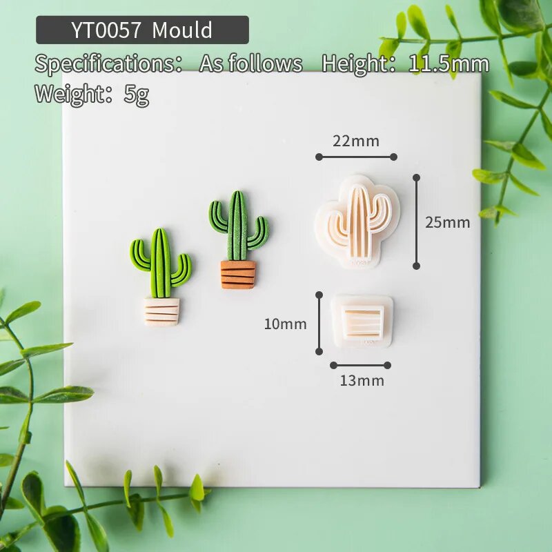 Резаки для полимерной глины "Каaktus", набор из 1 штуки YT0057