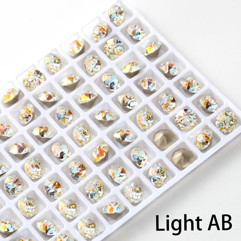 Стразы для ногтей Light AB, 4-10 мм