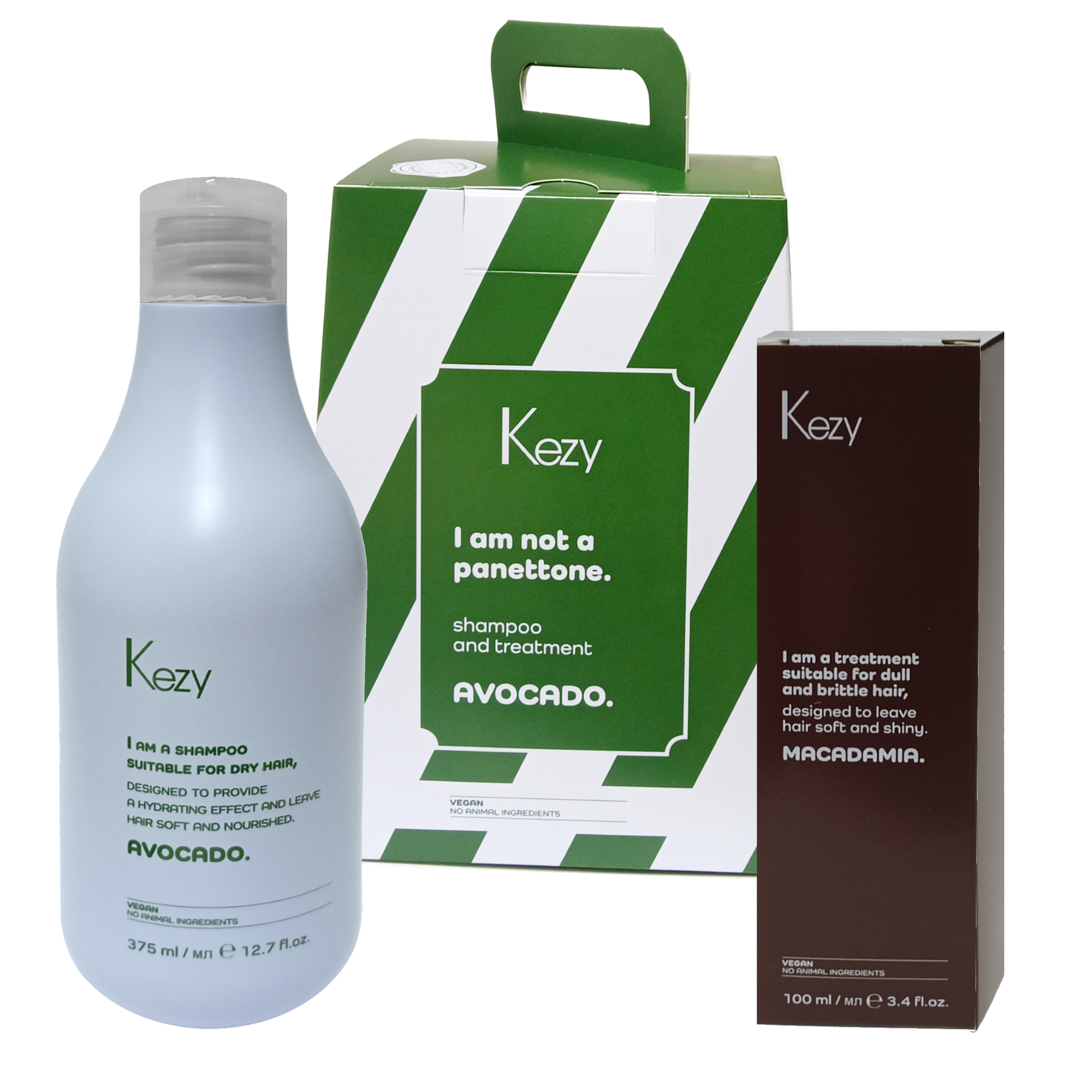Kezy I am AVOCADO Рождественский набор 2024 (масло для волос и шампунь) с авокадо