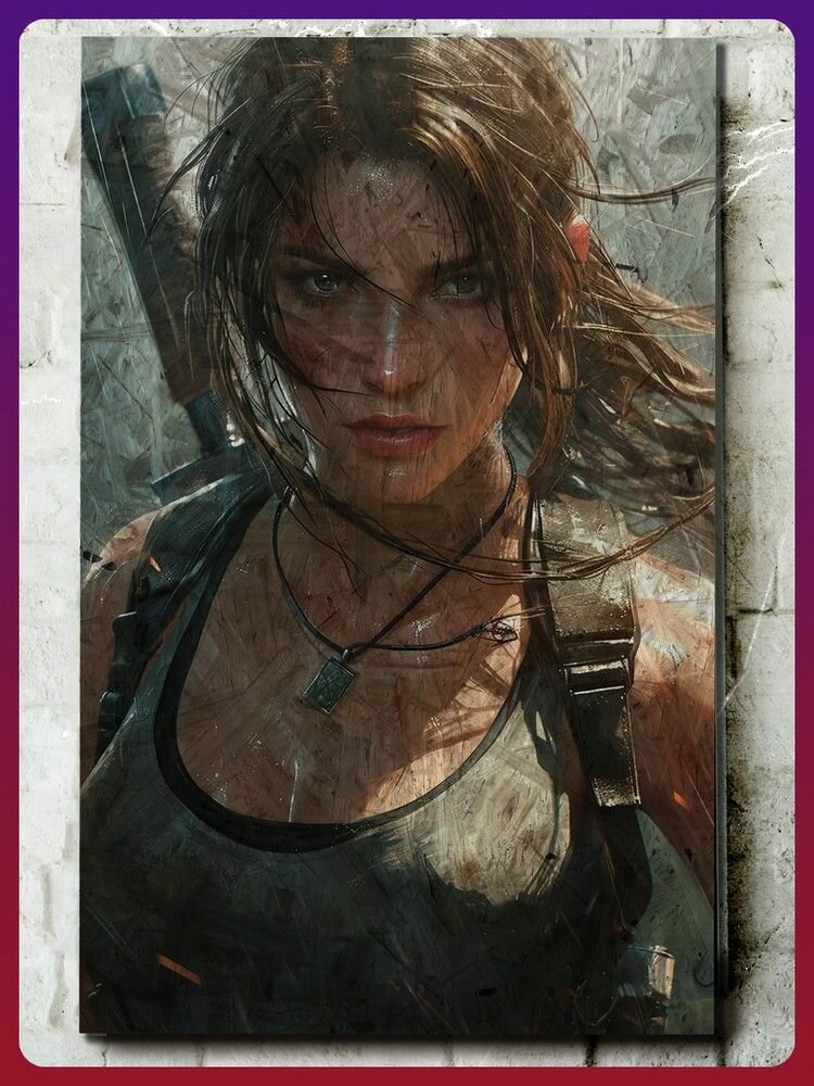 Картина интерьерная на рельефной доске Игры Tomb Raider (Томб райдер, Лара Крофт, приключения, экшен, PS , Xbox, PC, Switch) - 62412340