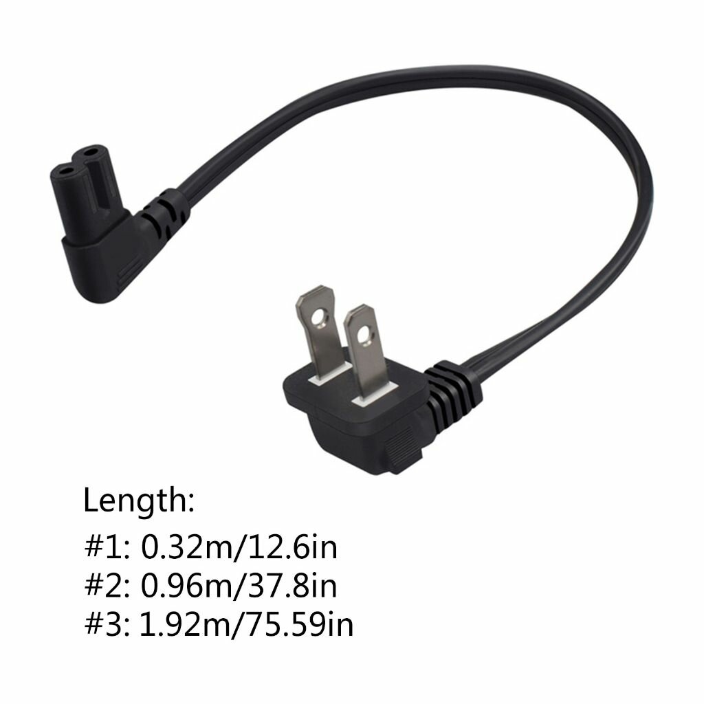 Полярность Американский стандартный двухконтактный кабель с восьмизначным выводом от 1 15P до C7 с боковым изгибом шнура питания-0,96 метра
