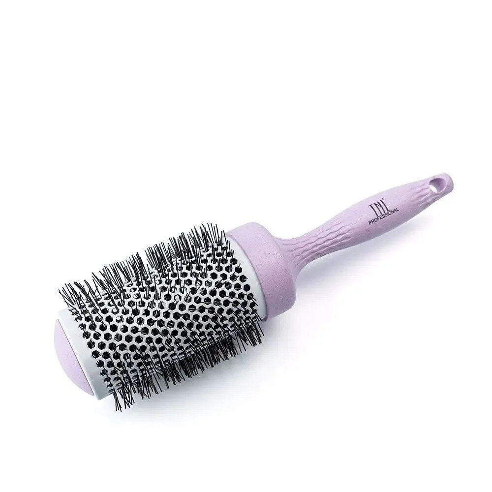 Термобрашинг для укладки волос TNL алюминиевое покрытие, нейлоновые штифты, d 70 мм, сиреневый