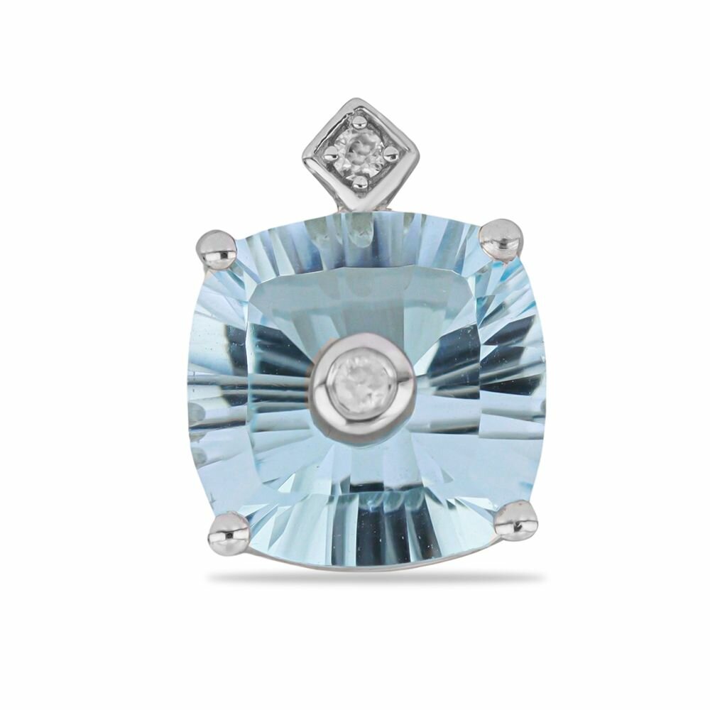 Подвеска Ювелирия, серебро, 925 проба, родирование, бриллиант, фианит, топаз