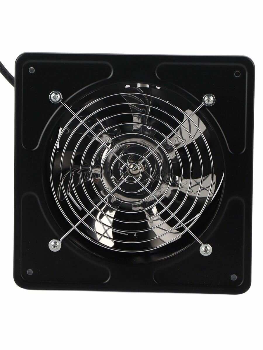 220 В 40 Вт настенный вытяжной вентилятор, 190 мм малошумная вентиляция для дома, ванной комнаты, кухни, гаража, черный