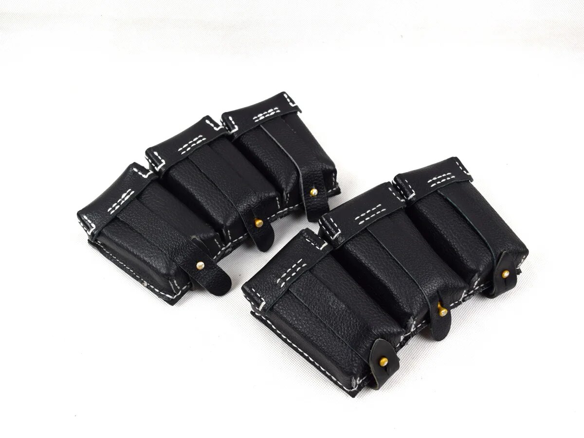 Косплей, немецкая MP40 MP38, сумка для боеприпасов, кожаная черная реконструкция