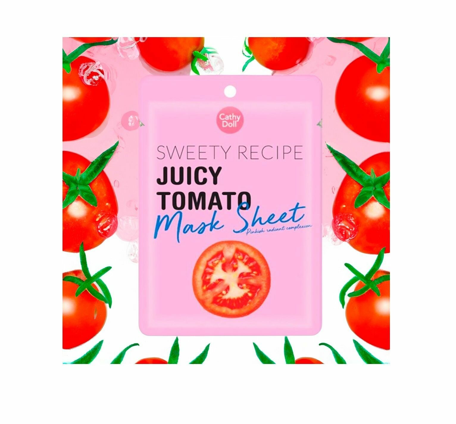 Cathy Doll Маска тканевая с экстрактом томата для улучшения тона кожи, 25г