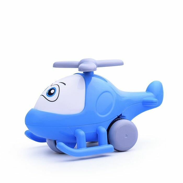 Вертолет инерционный Полесье "Маленький пилот" бело-синий пластиковый (99416)