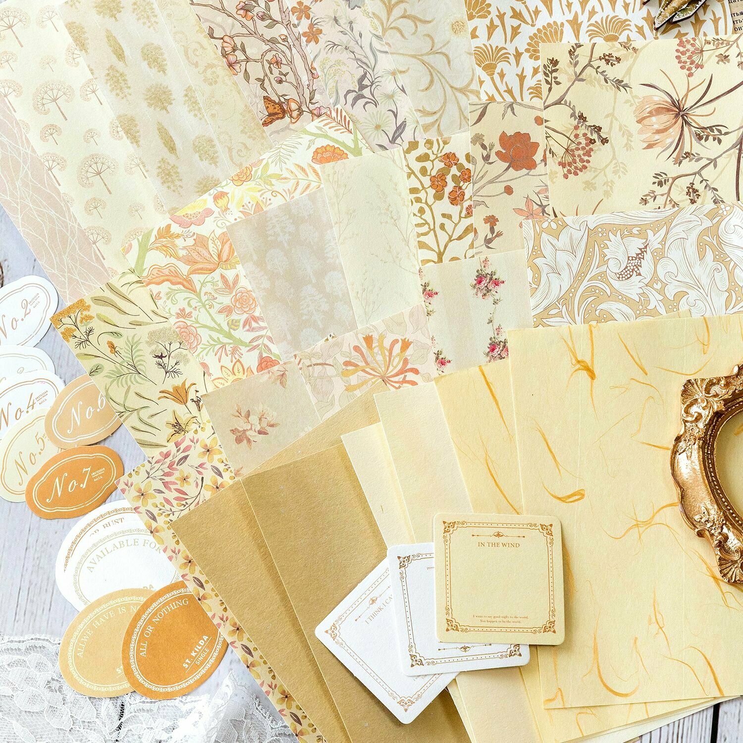 Бумага для скрапбукинга, Mr.paper, 40 листов/уп, винтажный стиль, материал с богатым рисунком для украшения подарков, поздравительных открыток