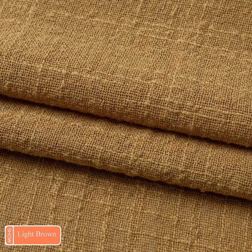 Льняная хлопковая ткань с бамбуком для пошива одежды Бежевый, Light Brown