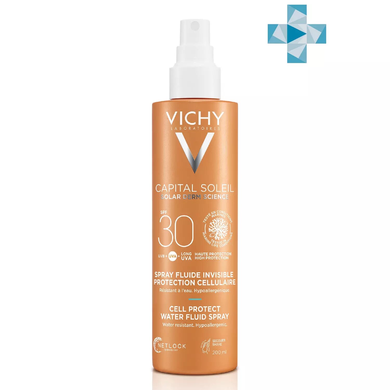 Солнцезащитный спрей Vichy Capital Ideal Soleil, SPF 30+, гипоаллергенный, 200 мл