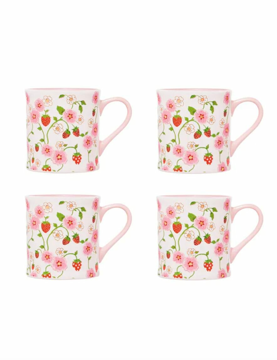 Cath Kidston набор кружек Cream Strawberry