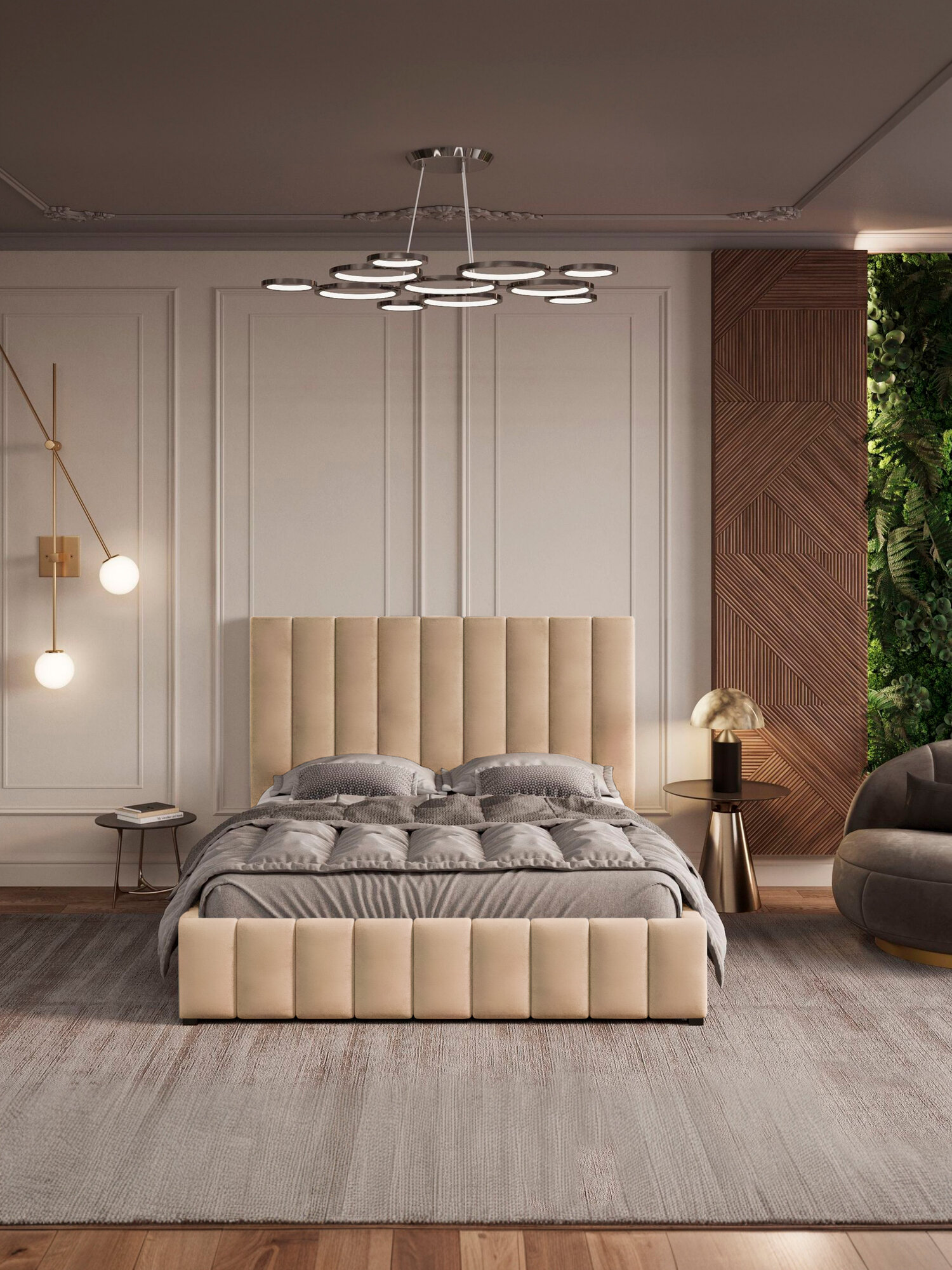 Микс Интерьер кровать Милан 120х200 с подъемным механизмом, с мягким изголовьем для дома и спальни, ортопедическое основание, ламели усиленные, ящик для белья