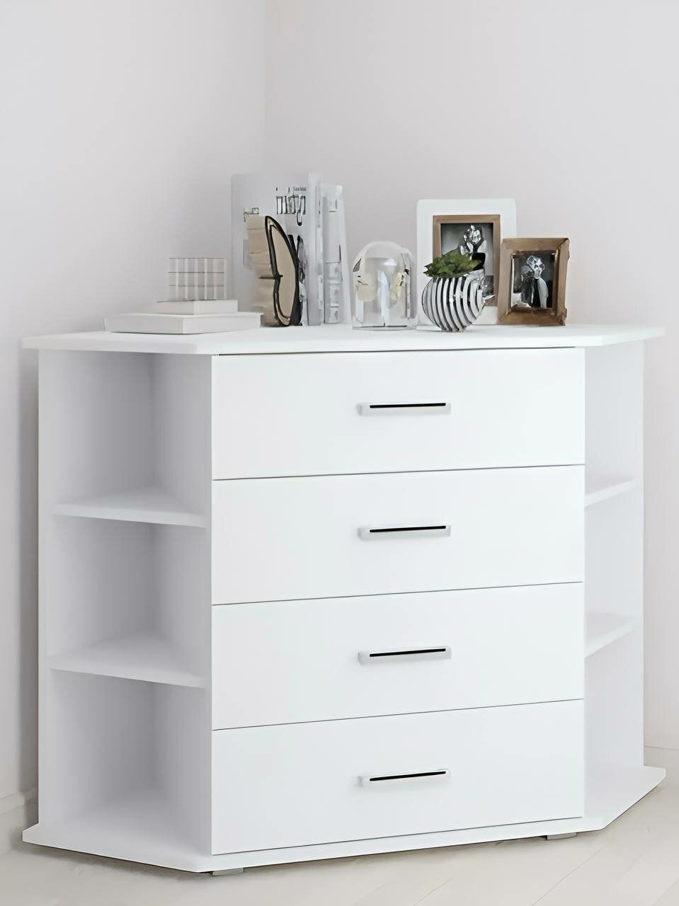 Комод КАТРИН-7 ЛДСП белый (790/770/770 мм) для гостиной, спальни, дачи