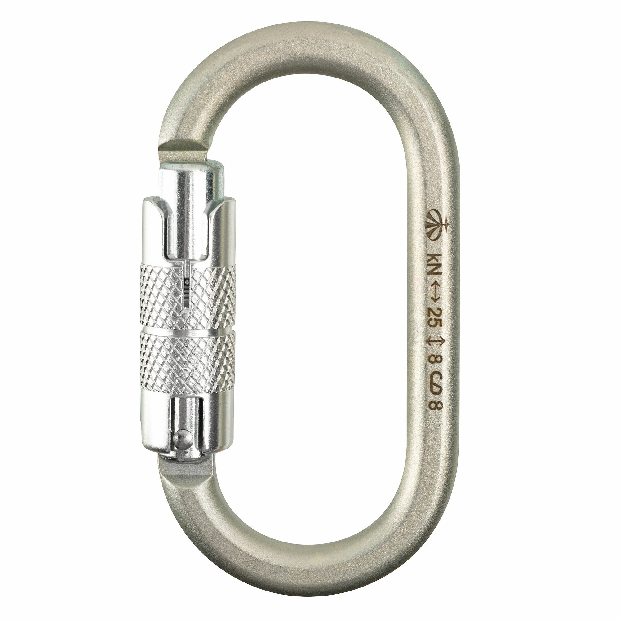 Карабин овал стальной с автоматической муфтой вертикаль "люкс автомат" (keylock) (ver 0238)