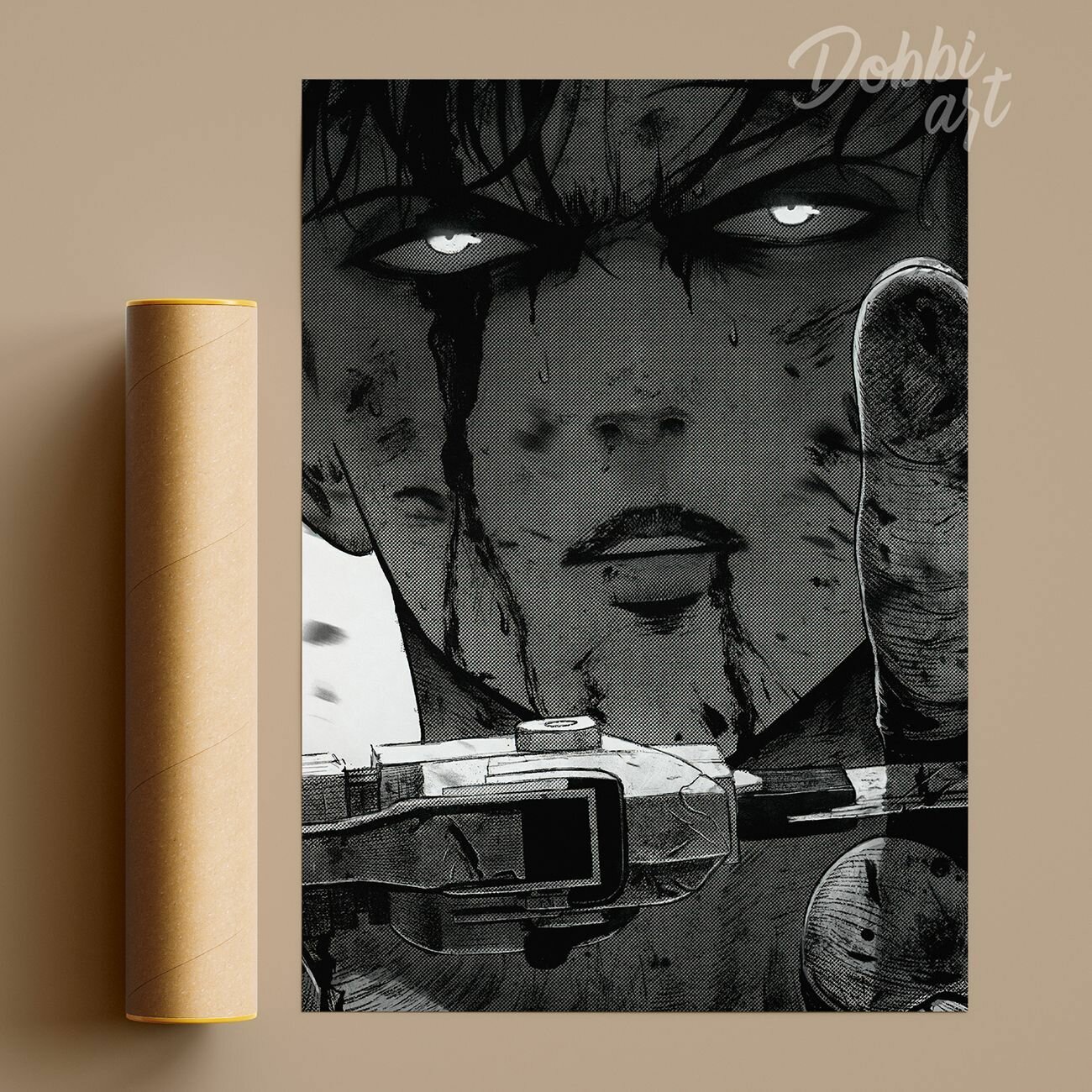 Постер Атака Титанов 30х40 см без рамы/ Постер Аниме Манга Attack on Titan Леви/ Плакат интерьерный, в подарок, день рождения