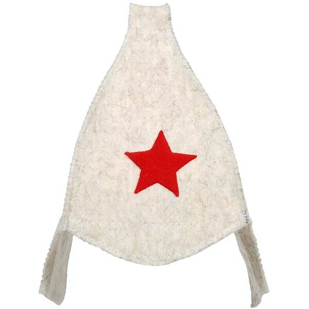 Шапка для бани и сауны «Будёновка», белая, войлок, комфорт и защита