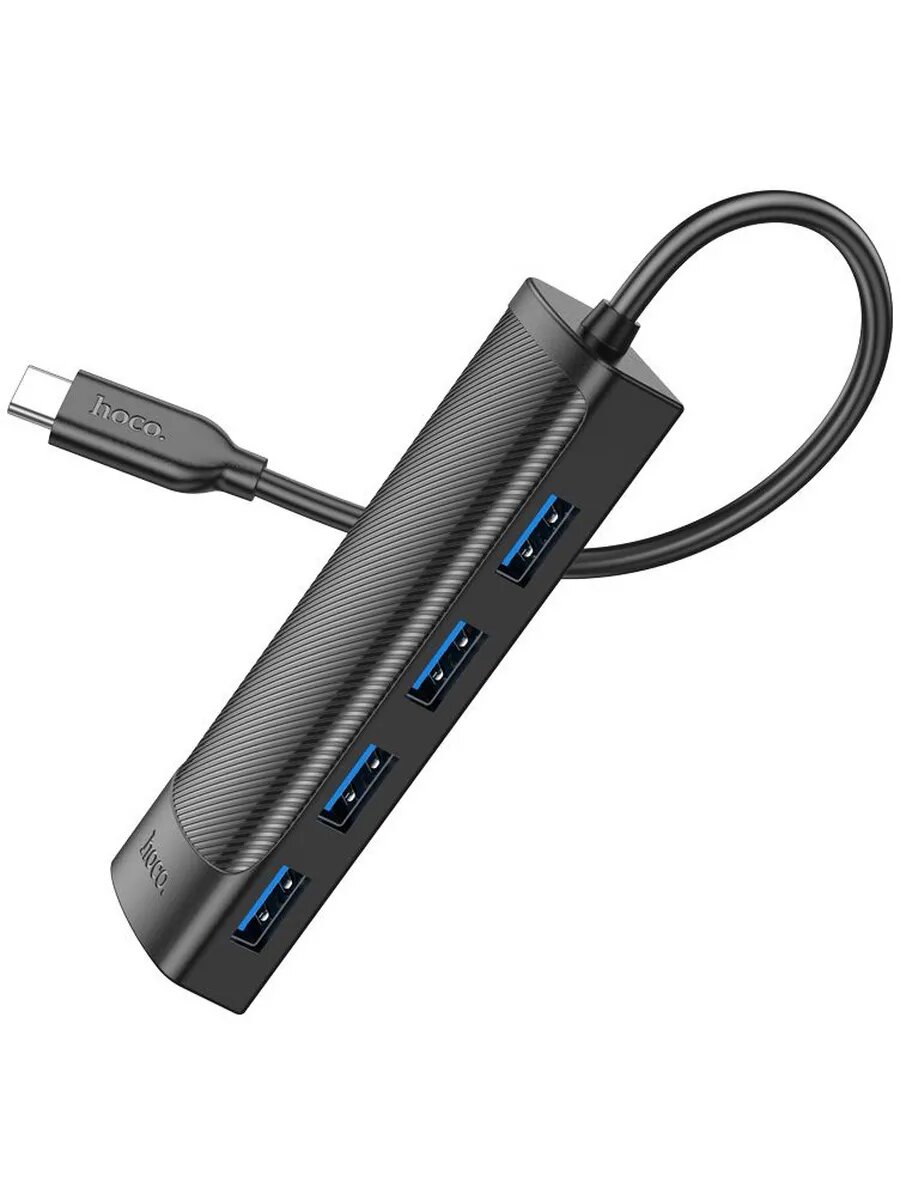 Разветвитель USB-C HB41 Type-C 4порт. черный