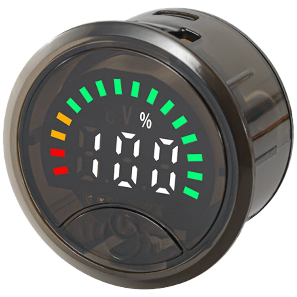 Круглый цифровой вольтметр амперметр светодиодный дисплей круговой измеритель напряжения и заряда для точного контроля напряжения и батареи