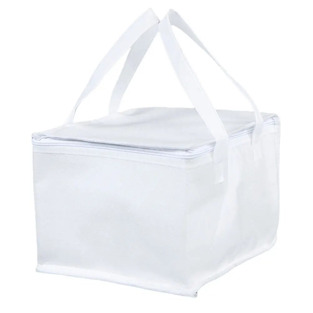 Изолированная сумка для доставки еды, переноска для торта, сумка-холодильник, Белый, 220x220x190mm
